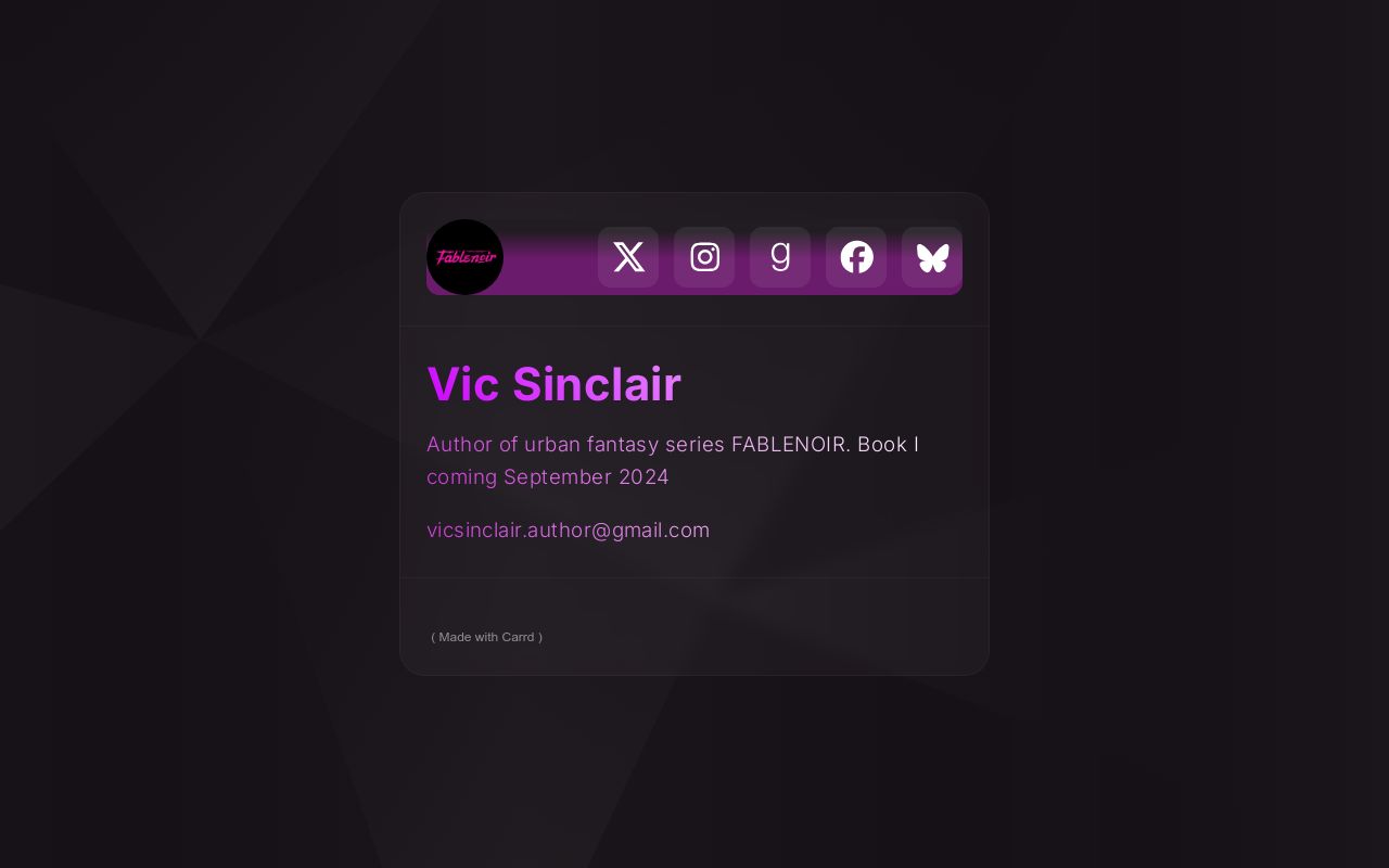 Vic Sinclair - Author